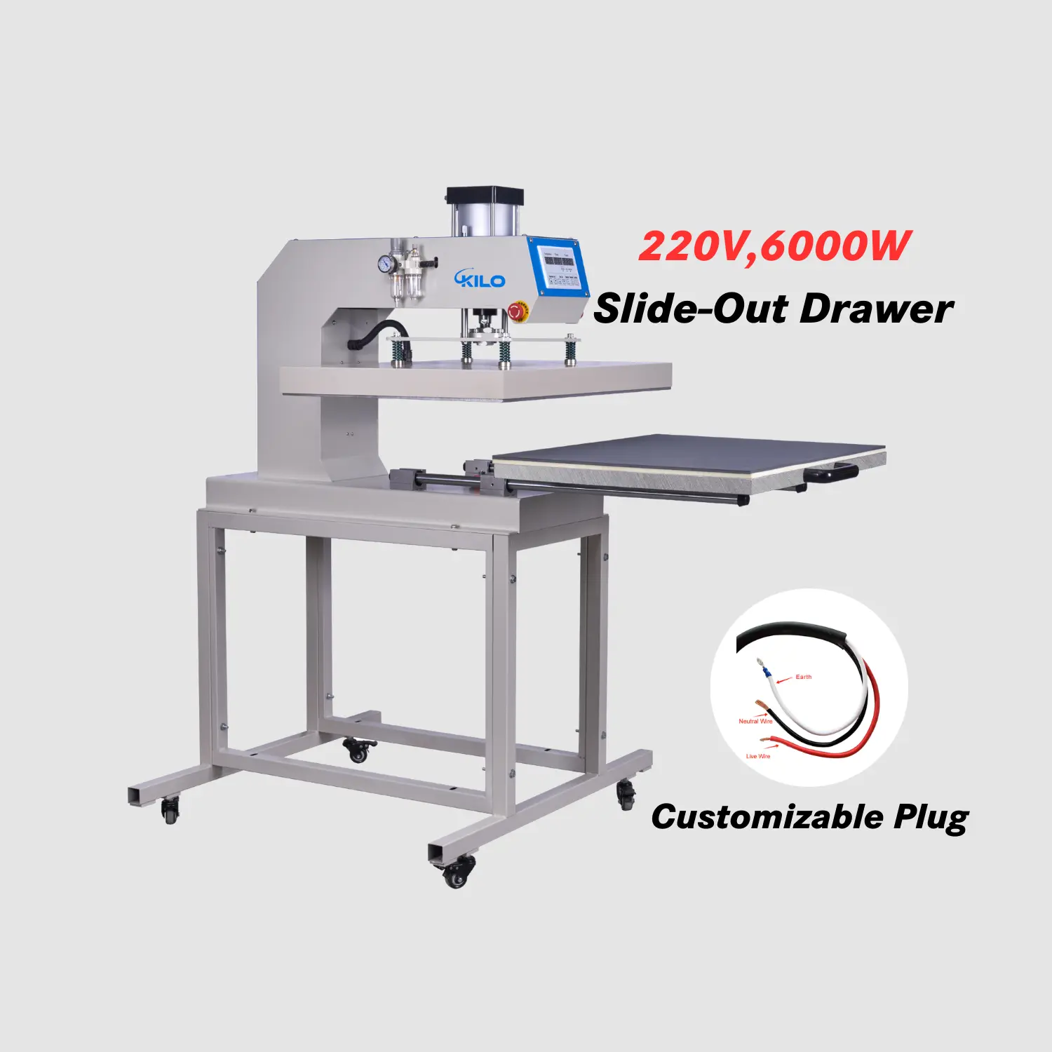 24"x32" Large Format Pneumatic Heat Press with Slide Out Drawer - Kilo ...