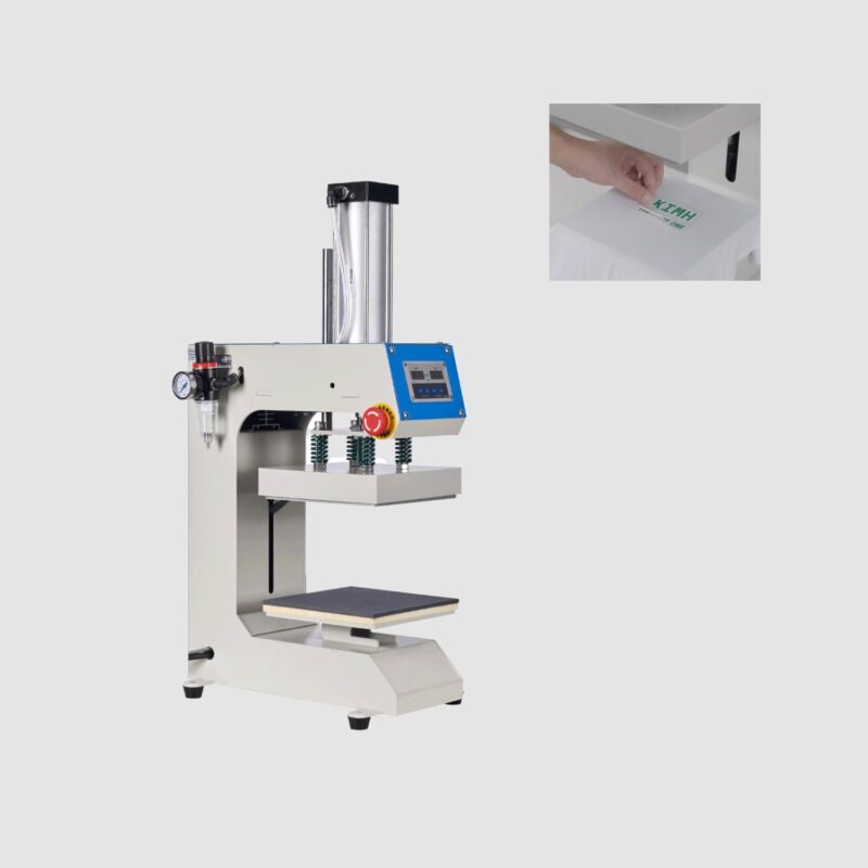 8″x8″ Small Label Pneumatic Heat Press Machine - Kilo Heat Press Canada